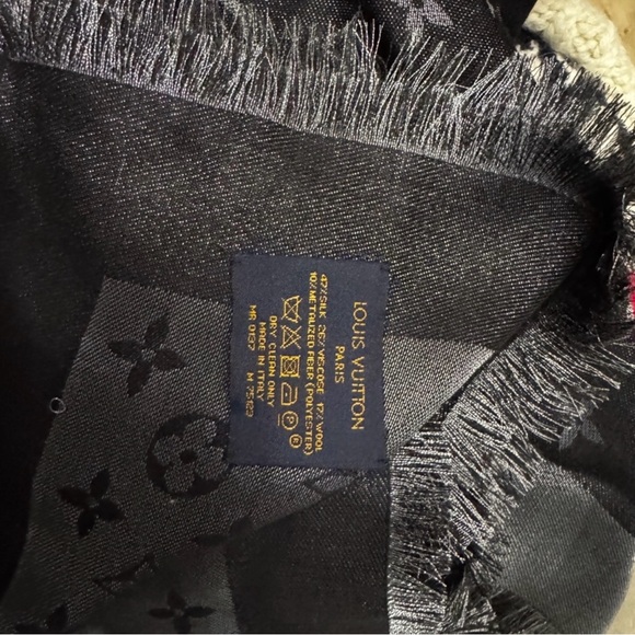Accessories | Louis Vuitton Monogram Shawl Black | Poshmark